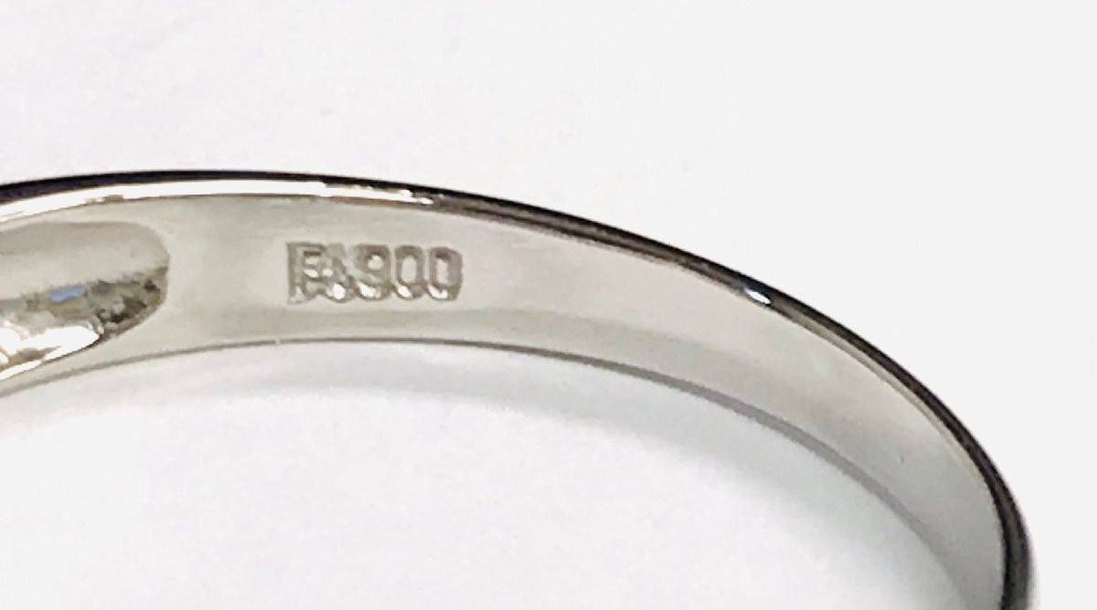 Yahoo!オークション - qoj.ZC806 PT900 プラチナ 5Pダイヤモンド リン...