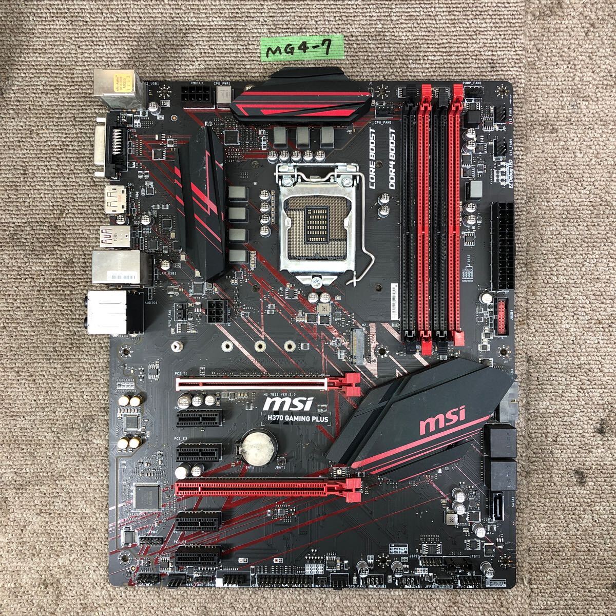 Yahoo!オークション - MG4-7 激安 マザーボード msi H370 GAMING PLUS ...
