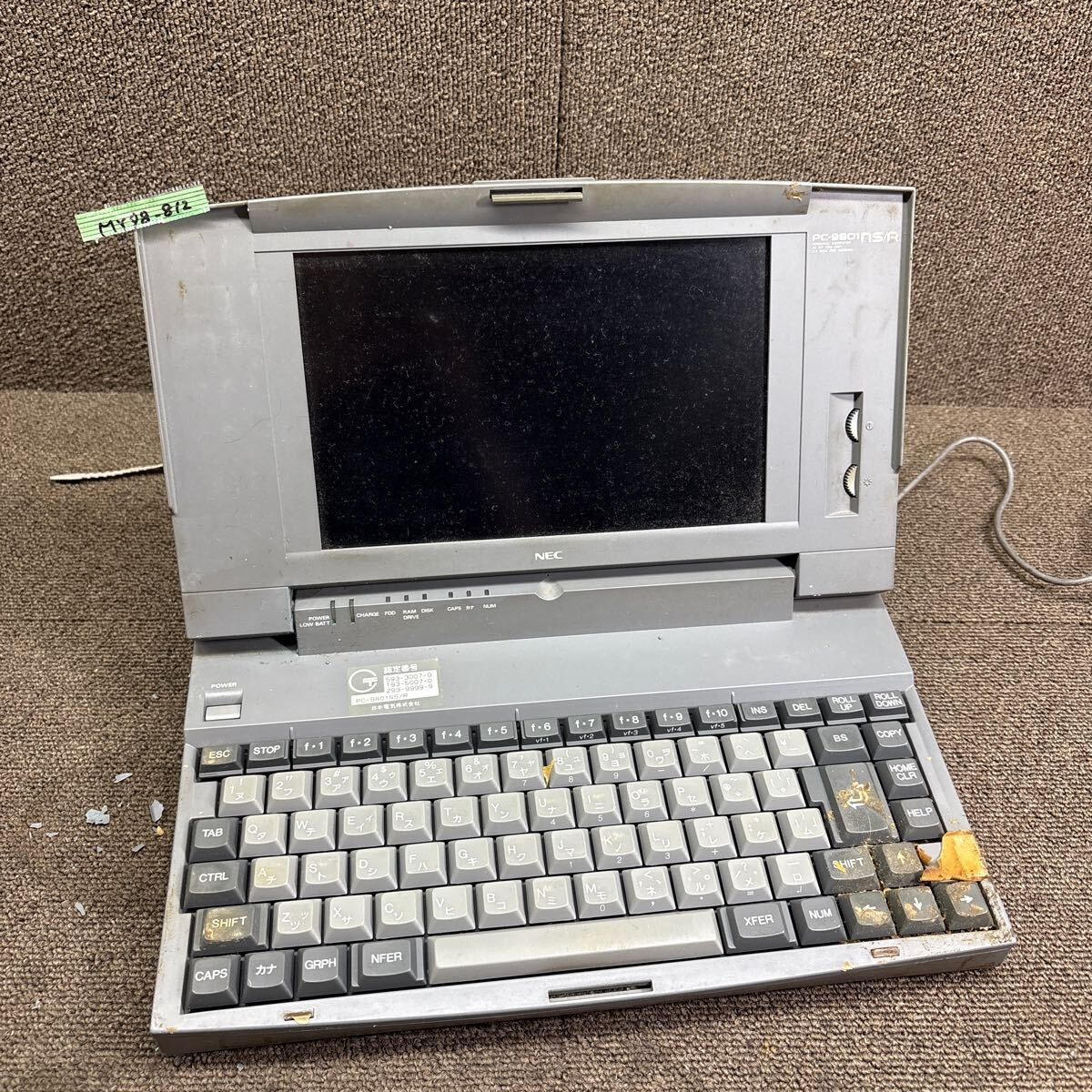 Yahoo!オークション - MY98-812 激安 PC98 ノートブック NEC 98note NS...