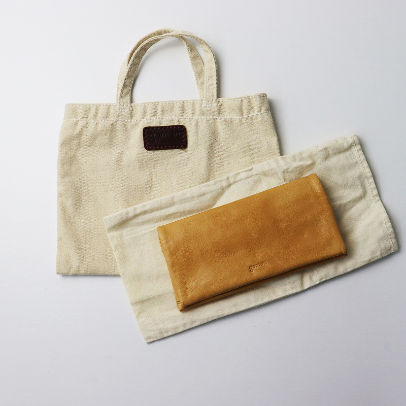 Yahoo!オークション - ゲンテン genten レザー ロングウォレット ベー...