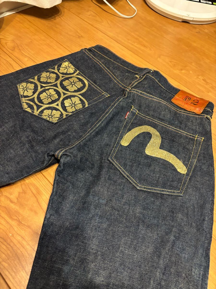 Yahoo!オークション - エヴィス EVISU No2 lot.200131x35 ゴールド ラ...