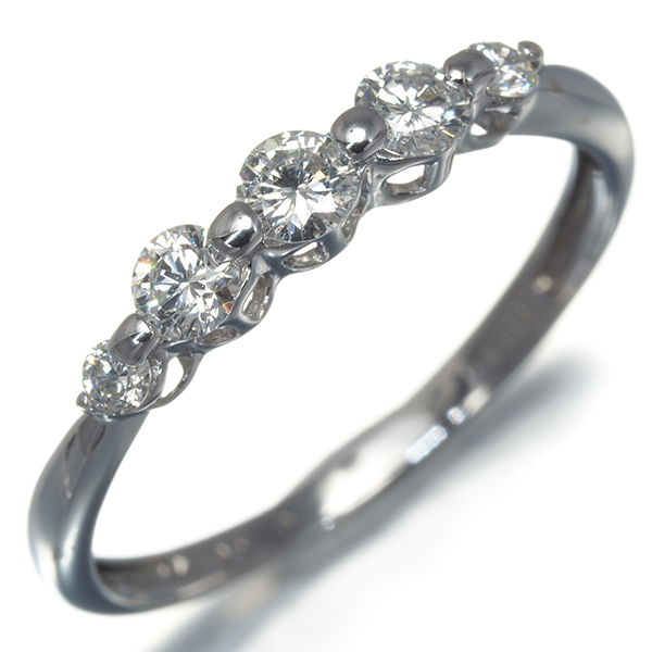 Yahoo!オークション - ダイヤ ダイヤモンド 0.30ct 5P リング K14WG 指...