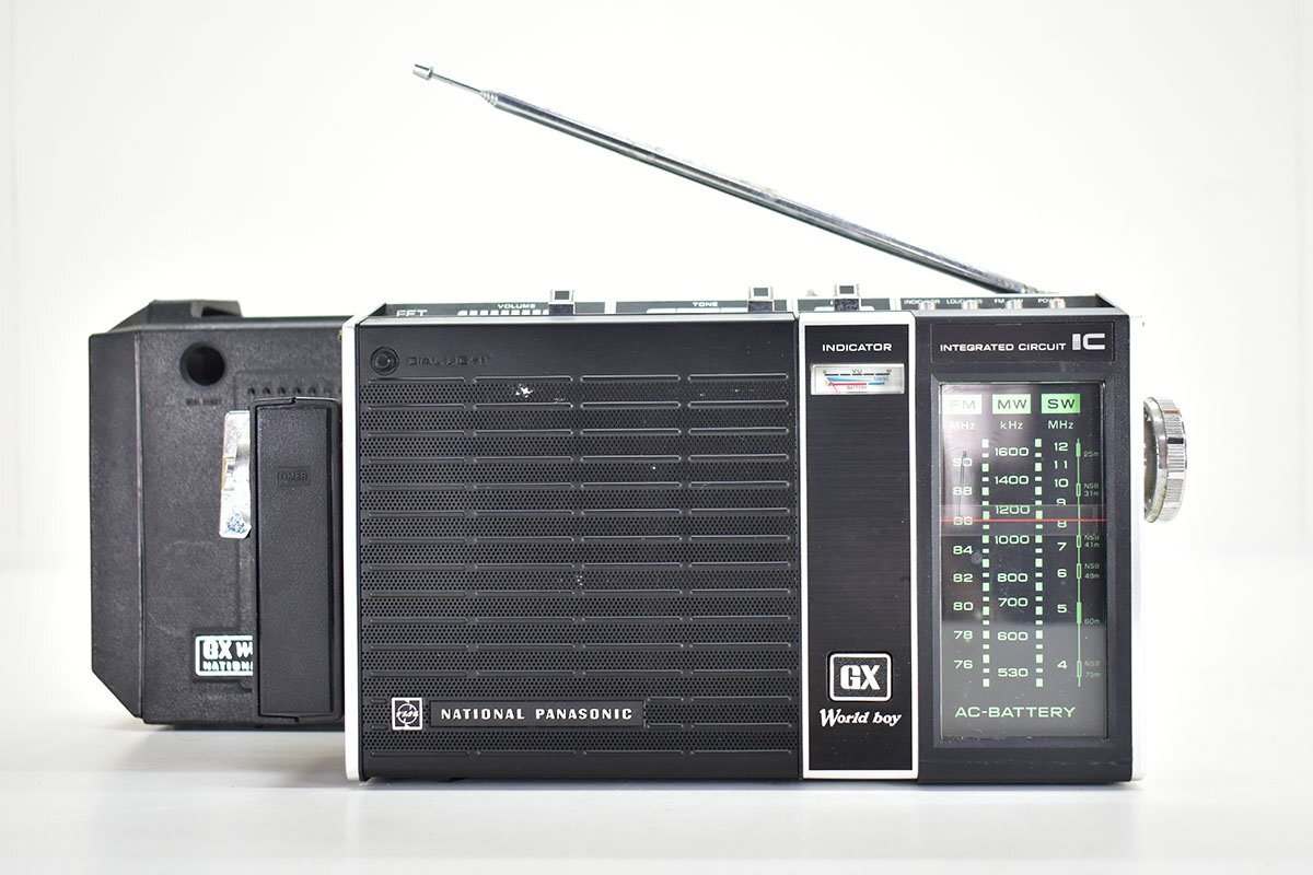 National Panasonic RF-858D GX World boy BCLラジオ ケース付 ナショナル パナソニック GXワールドボーイ 昭和レトロ 当時物 15M(アンティーク ...