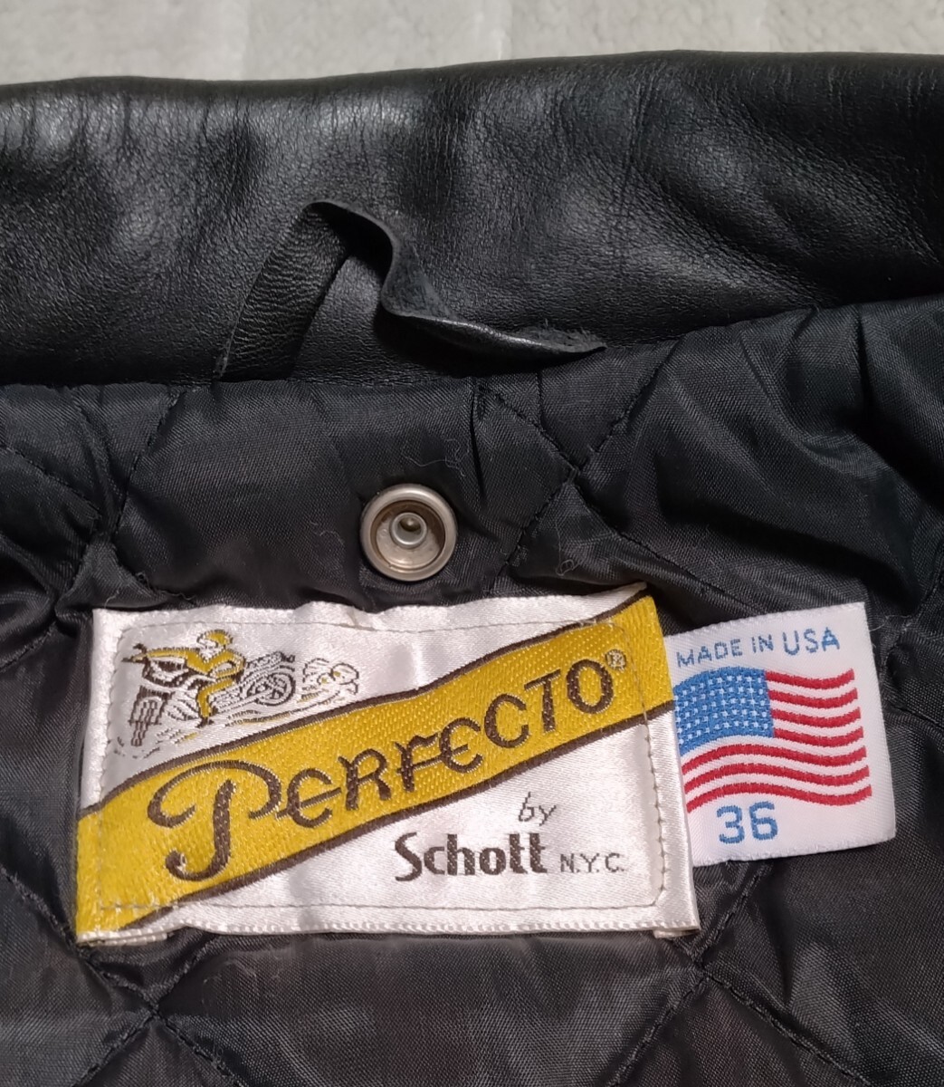 Yahoo!オークション - 【118】schott ダブルライダース（36）