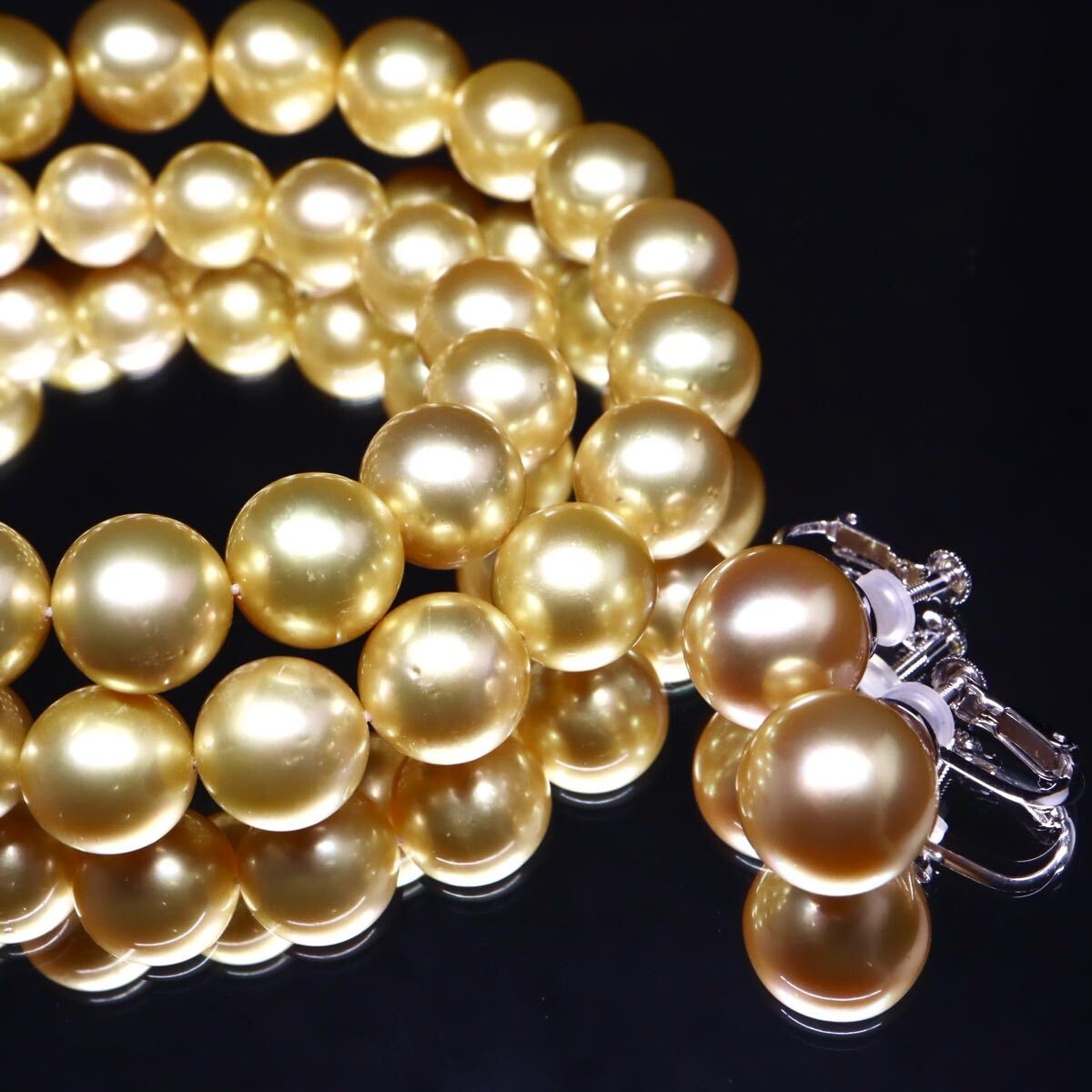 Yahoo!オークション - 約10.47-12.96mm珠/K18WG/K14WG入り/テリ良/ソ付...