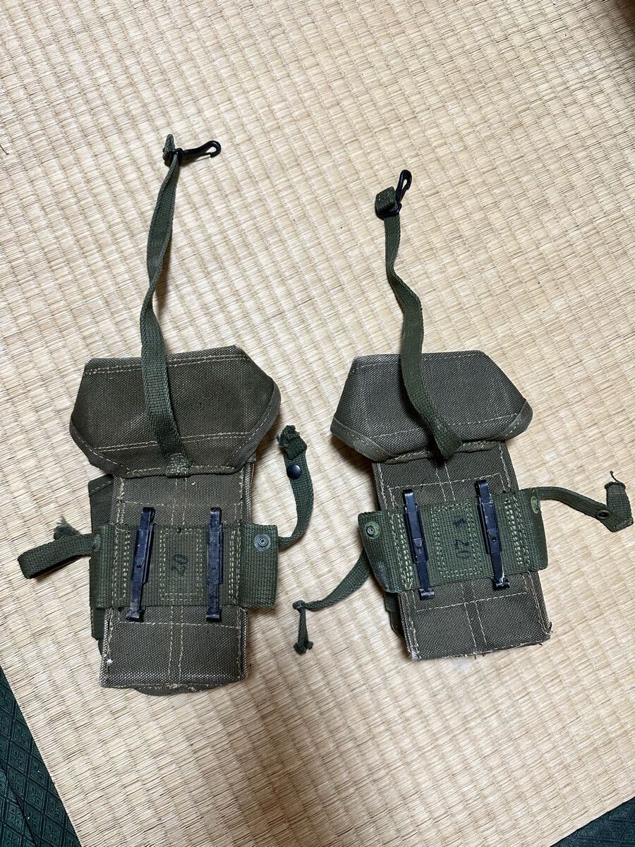Yahoo!オークション - 実物 ユニバーサル ポーチ M1956 ベトナム戦 2個...
