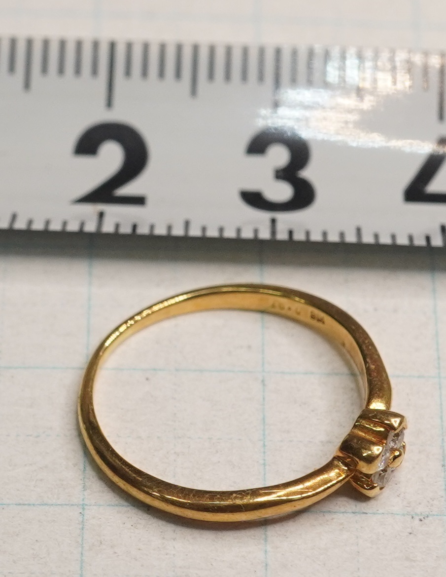 ダイヤ 0.07ct 7号 k18 大網てんとう虫 G647-1(イエローゴールド台)｜売買されたオークション情報、yahooの商品情報をアーカイブ公開 - オークファン（aucfan.com）