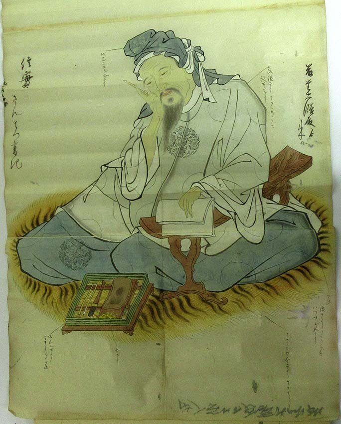 Yahoo!オークション - 緑屋s まくり 肉筆 絵巻物 人物図 めくり 日本画...