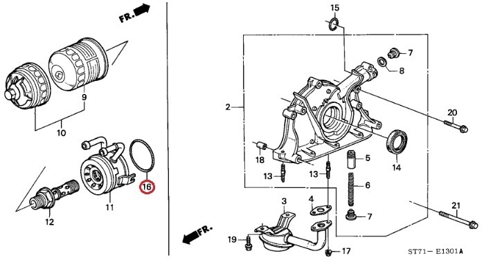 Yahoo!オークション - B18C/B16B/B16A ウオーターライン 水冷オイルク...