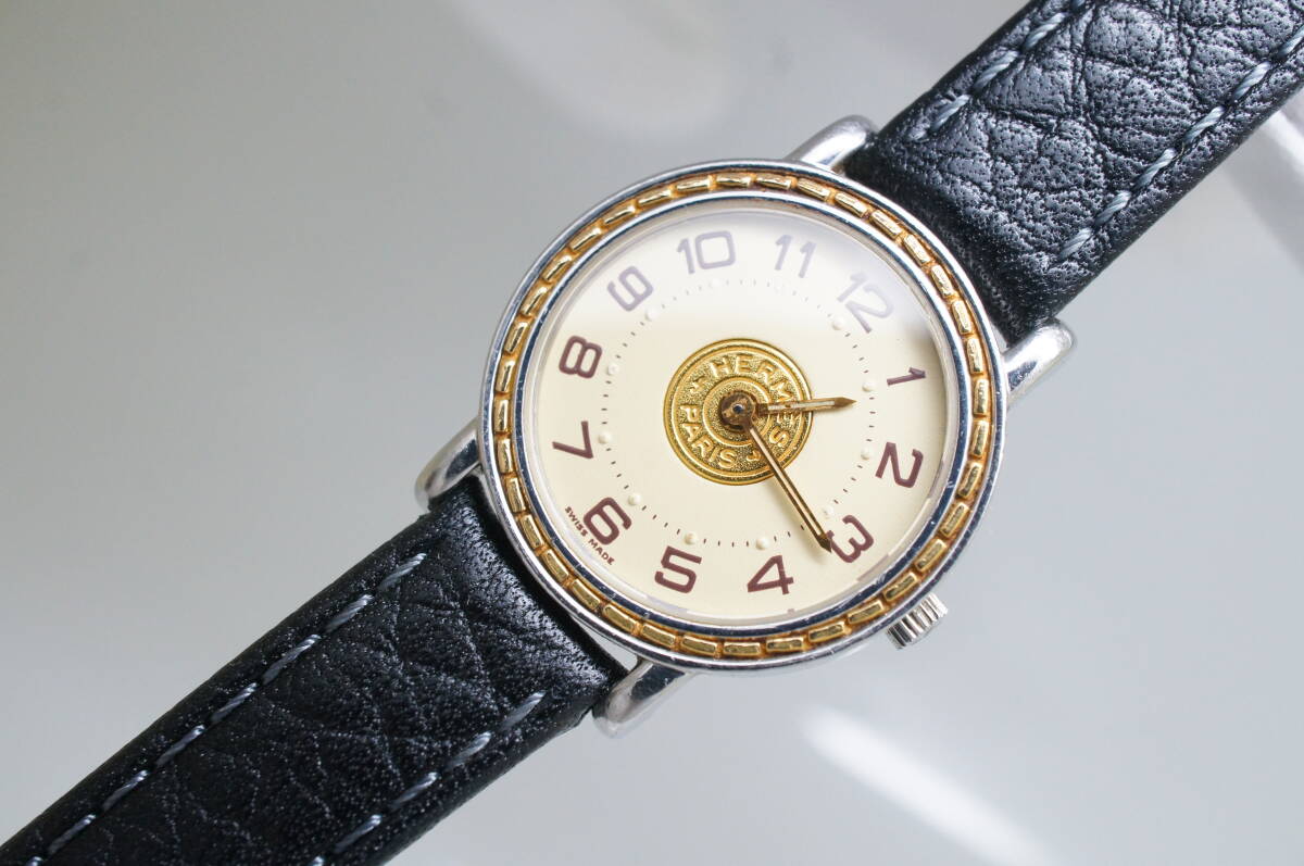 Yahoo!オークション - E57 作動良好 未使用ベルト HERMES エルメス セ...