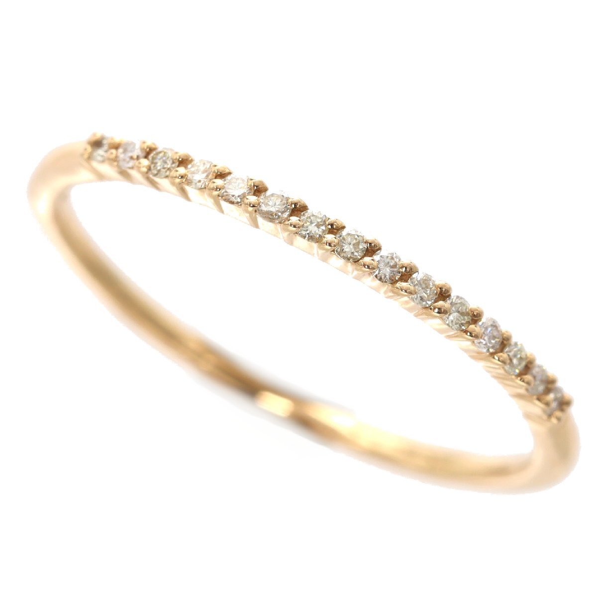 Yahoo!オークション - 4℃ K18PG ダイヤモンド リング 1.0g 12号 04C3...