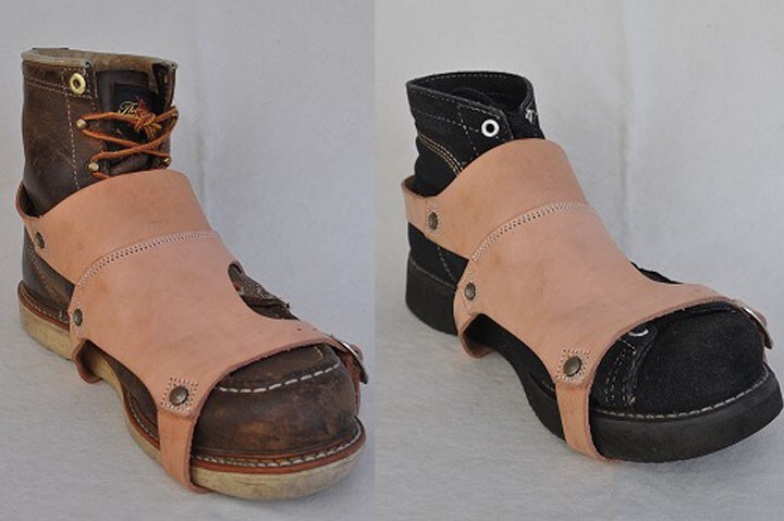 Yahoo!オークション - シューズプロテクター 牛革 タンカラー 新品 左...