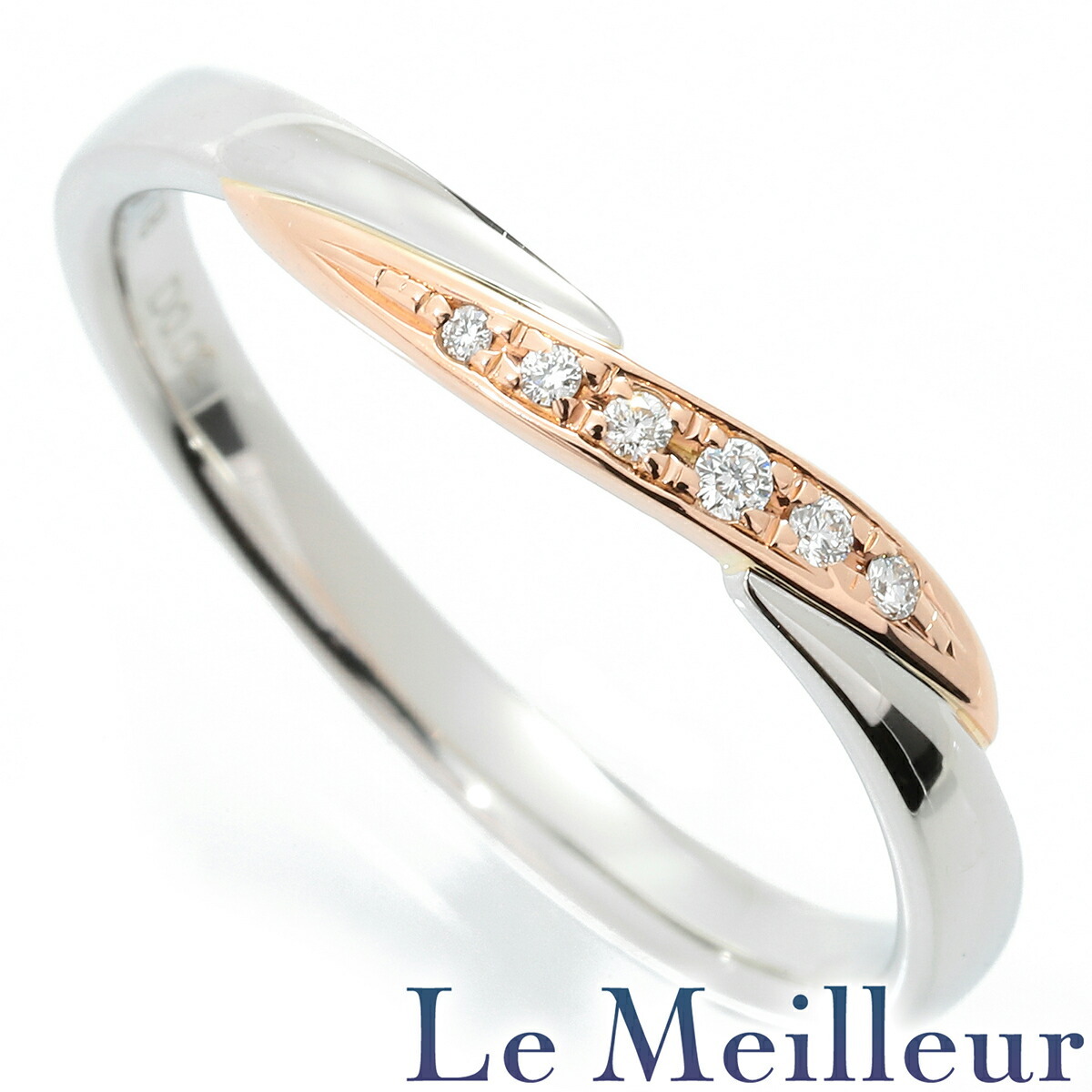 Yahoo!オークション - リング 指輪 ダイヤモンド Pt950 11号 中古 プレ...