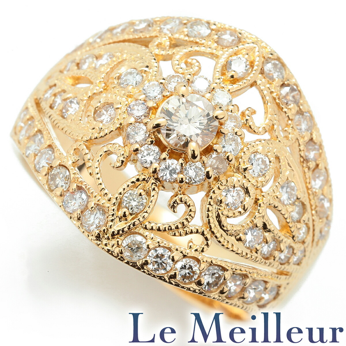 Yahoo!オークション - リング 指輪 ダイヤモンド 1.0ct K18 13号 中古 ...