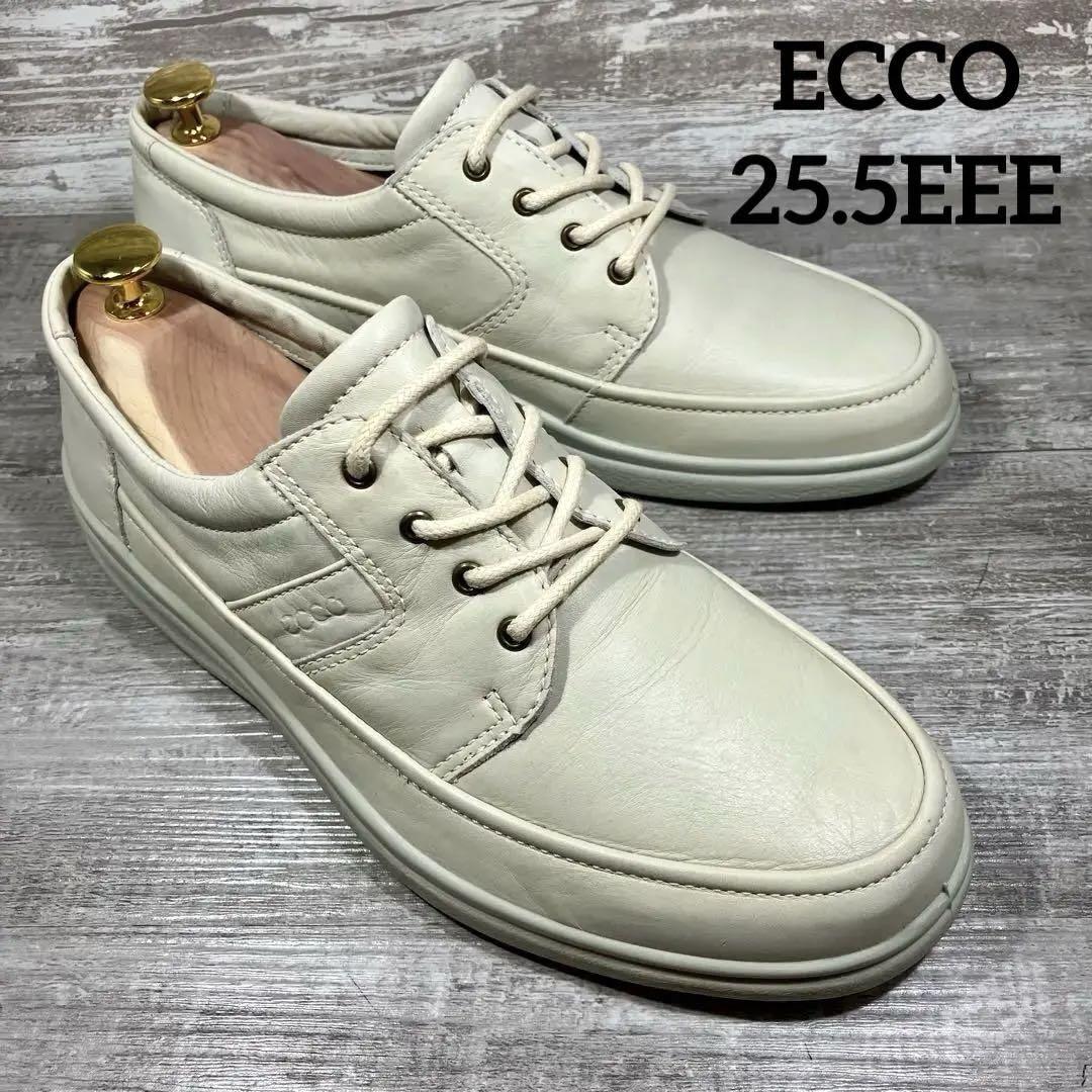 Yahoo!オークション - 283【人気】ECCO ecco エコーレザースニーカー ...