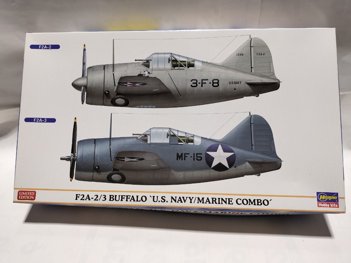 Yahoo!オークション - ハセガワ 1/72 F2A-2/3 バッファロー USネイビー...