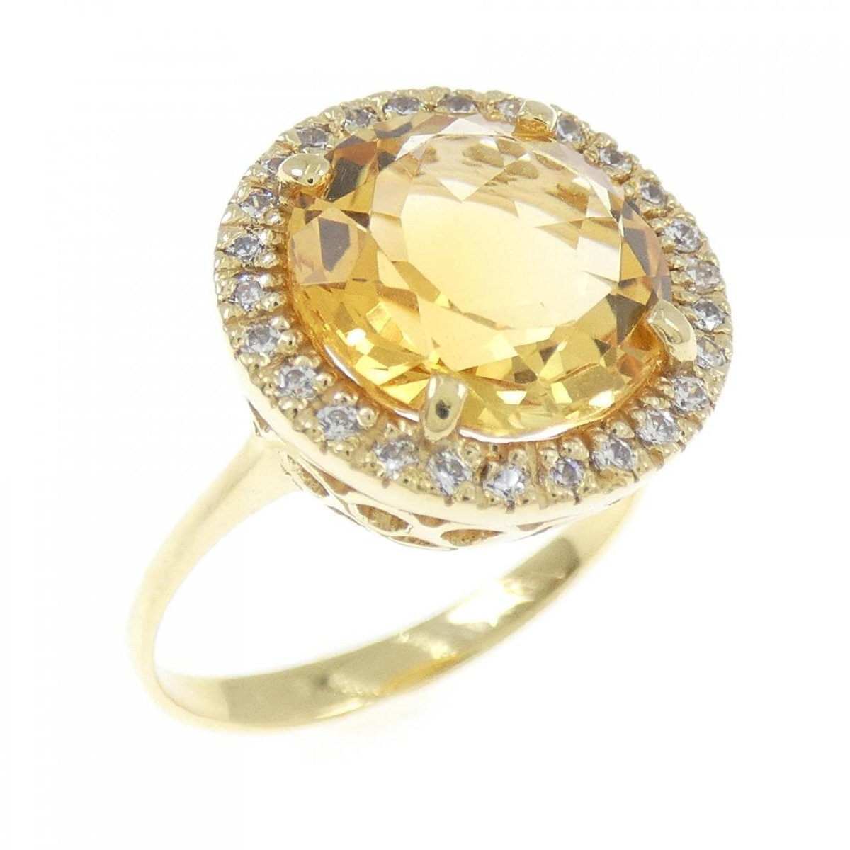 Yahoo!オークション - 750YG シトリン リング