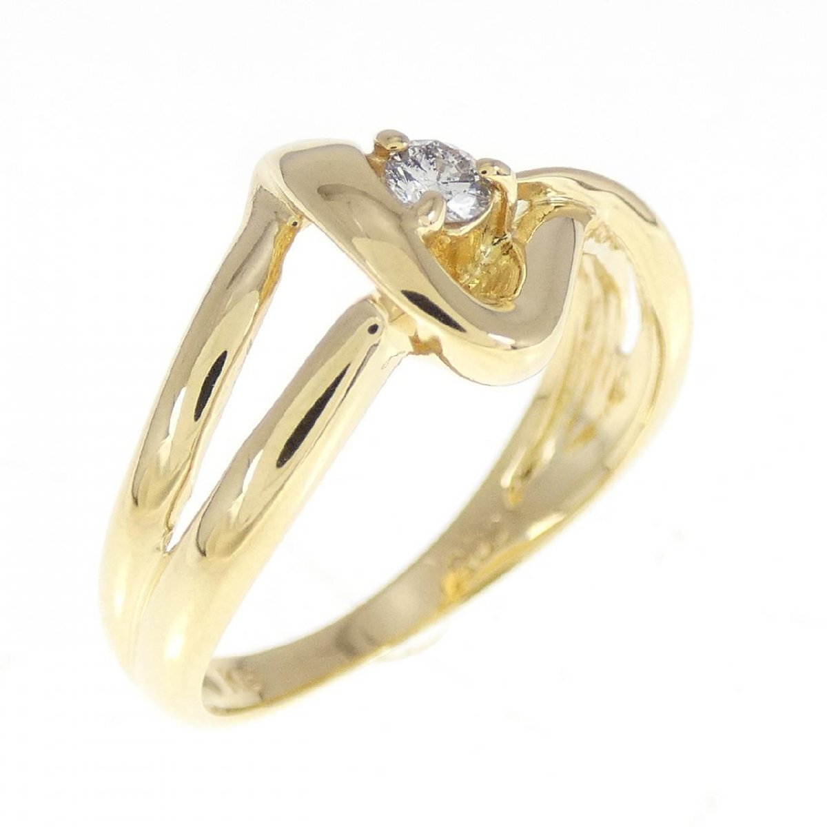 Yahoo!オークション - K18YG ダイヤモンド リング 0.08CT