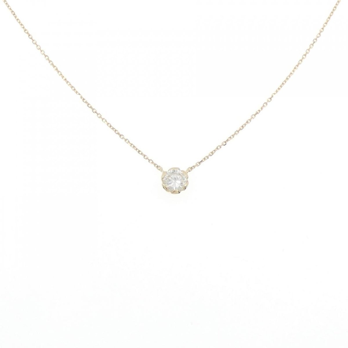 Yahoo!オークション - K18YG ダイヤモンド ネックレス 0.50CT