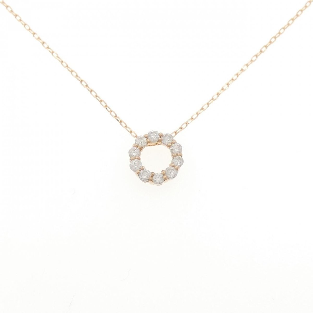 Yahoo!オークション - K18PG ダイヤモンド ネックレス 0.33CT