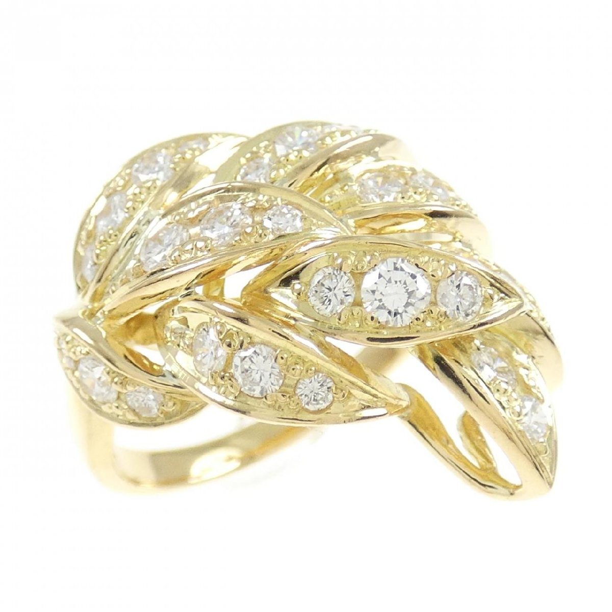 Yahoo!オークション - 750YG ダイヤモンド リング