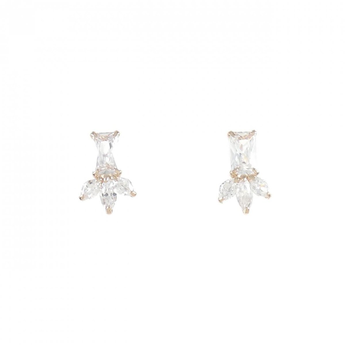 Yahoo!オークション - K10PG キュービック ピアス