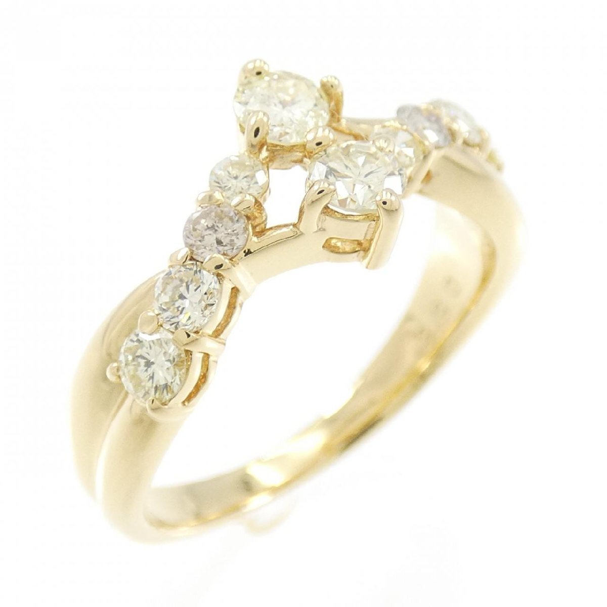 Yahoo!オークション - K18YG ダイヤモンド リング 0.58CT