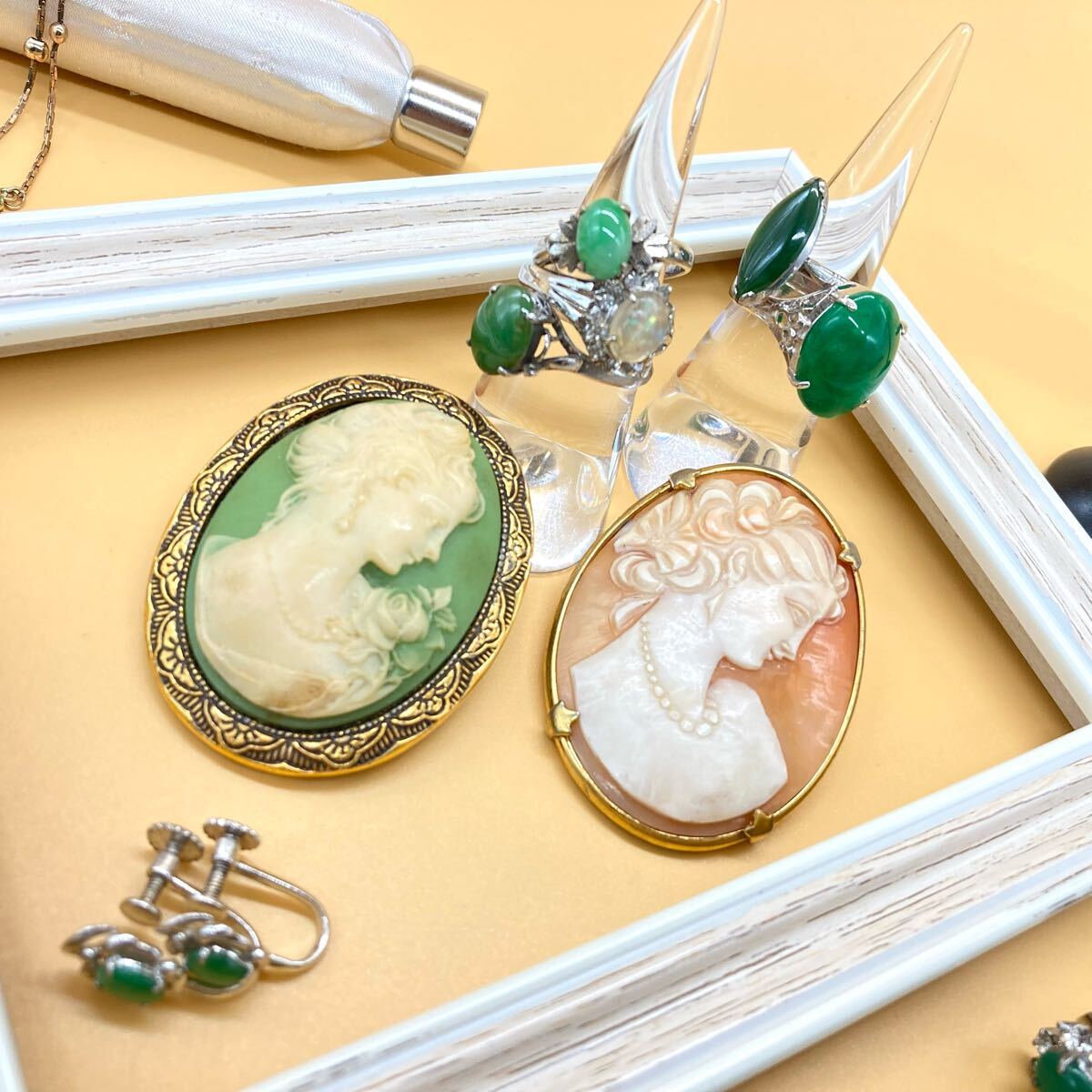 Yahoo!オークション - シェルカメオ入り [アクセサリーおまとめ]m 約...
