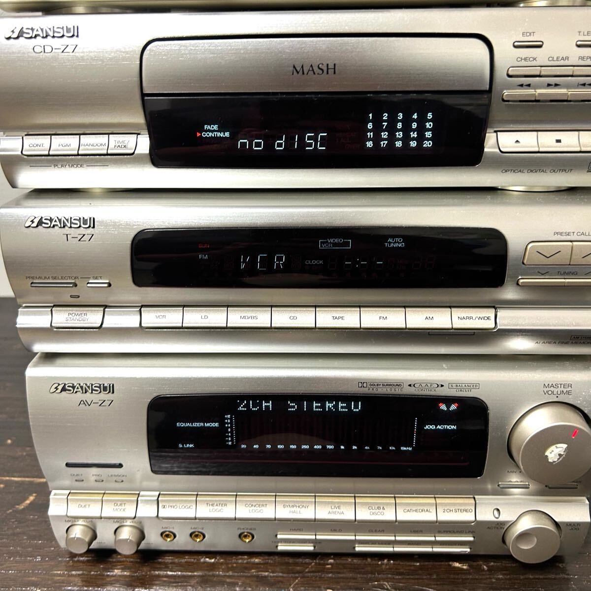 Yahoo!オークション - 通電のみ確認済み SANSUI システムコンポ AV-Z7 ...