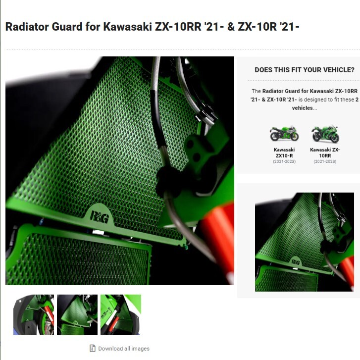 Yahoo!オークション - 40%OFF R&G ラジエーターガード ZX-10R ZX-10RR ...