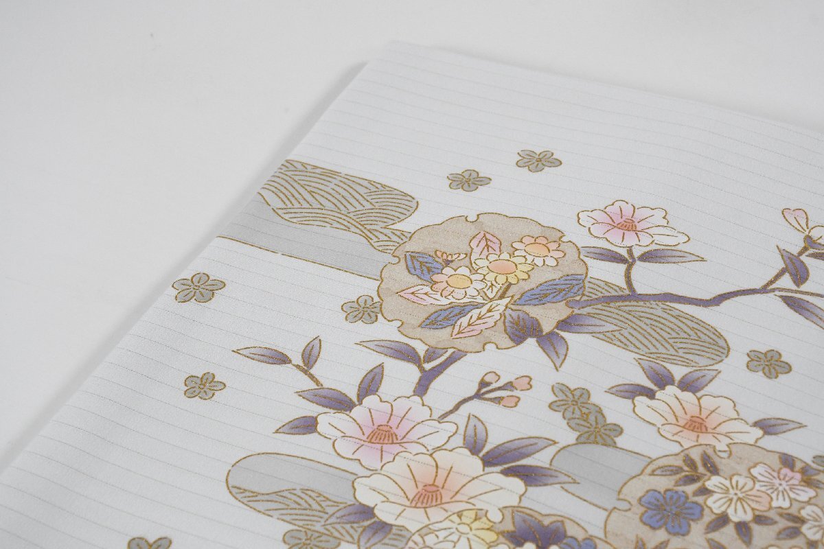 Yahoo!オークション - 名古屋帯 夏帯 絽 化繊 花 帯丈372cm 着物屋 ne-...