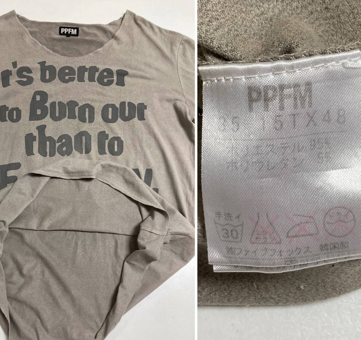 Yahoo!オークション - PPFM スウェード調 Lサイズ カットソー 長袖 Tシ...