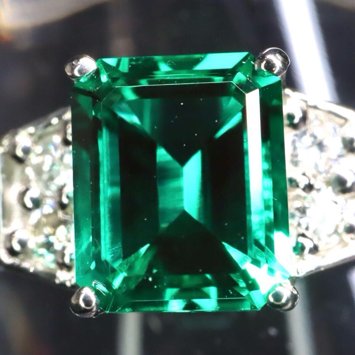 Yahoo!オークション - Pt950 Crecent vert(クレサンベール) エメラルド...