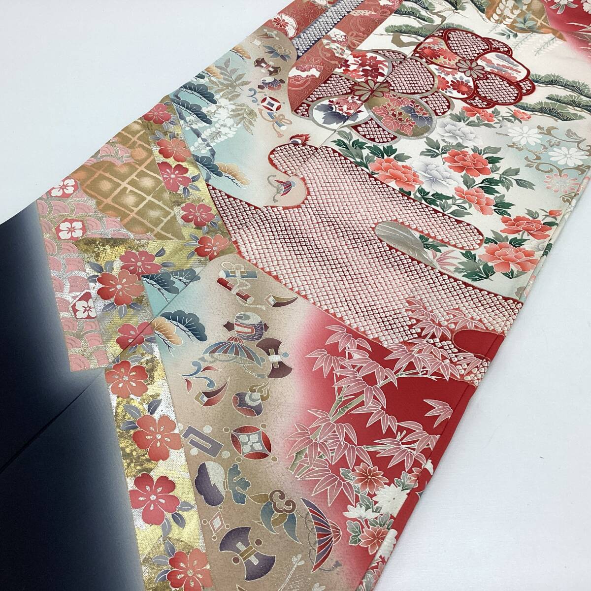 Yahoo!オークション - 【きものや】K210 すべて正絹着物 振袖 袷 友禅...