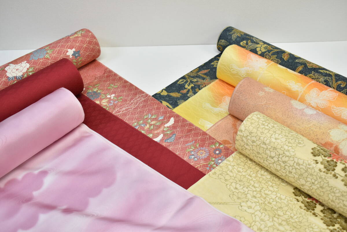 Yahoo!オークション - 【きものや】A501 すべてポリエステル反物 着尺 ...