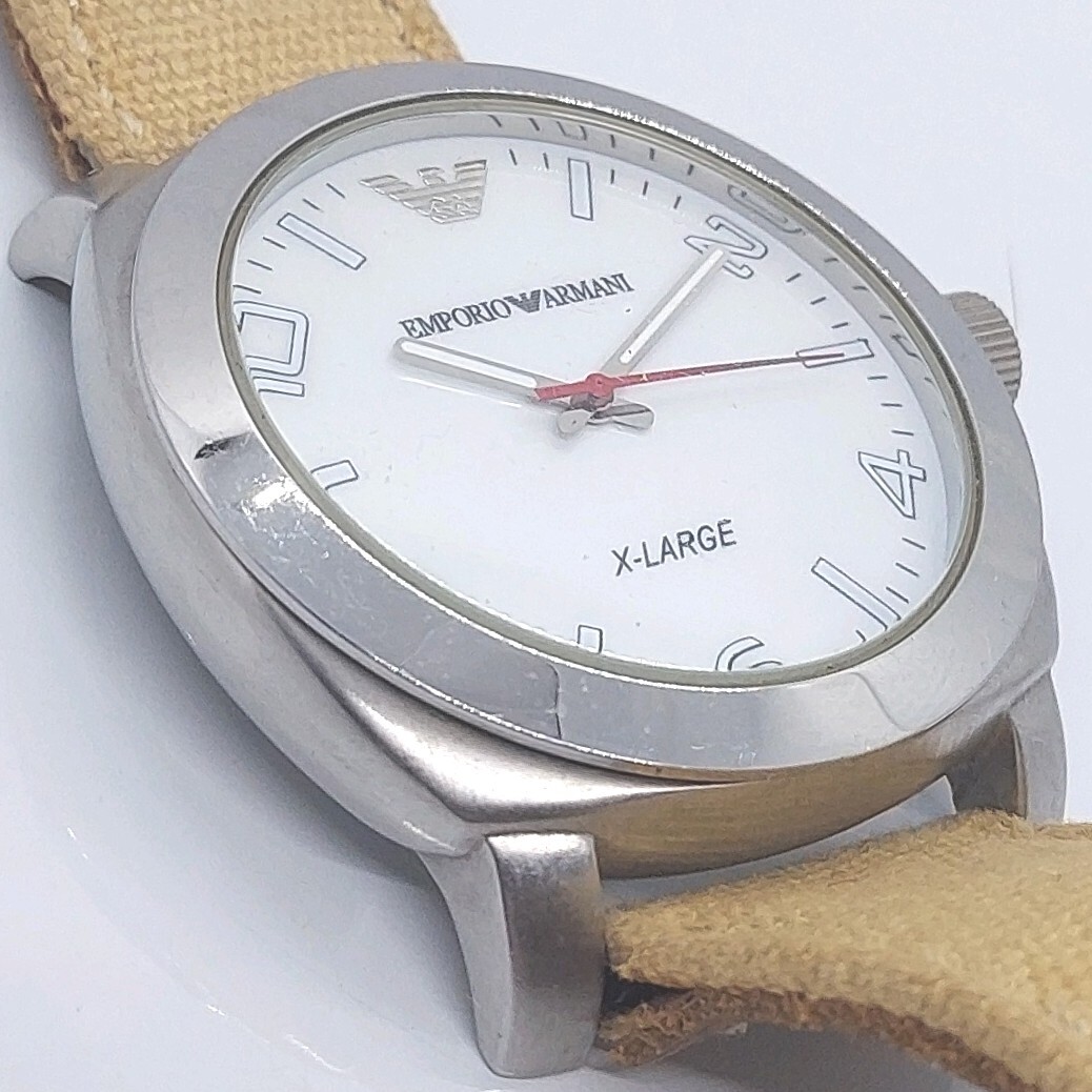 Yahoo!オークション - 【L161】EMPORIO ARMANI メンズ腕時計 X-LARGE Q...