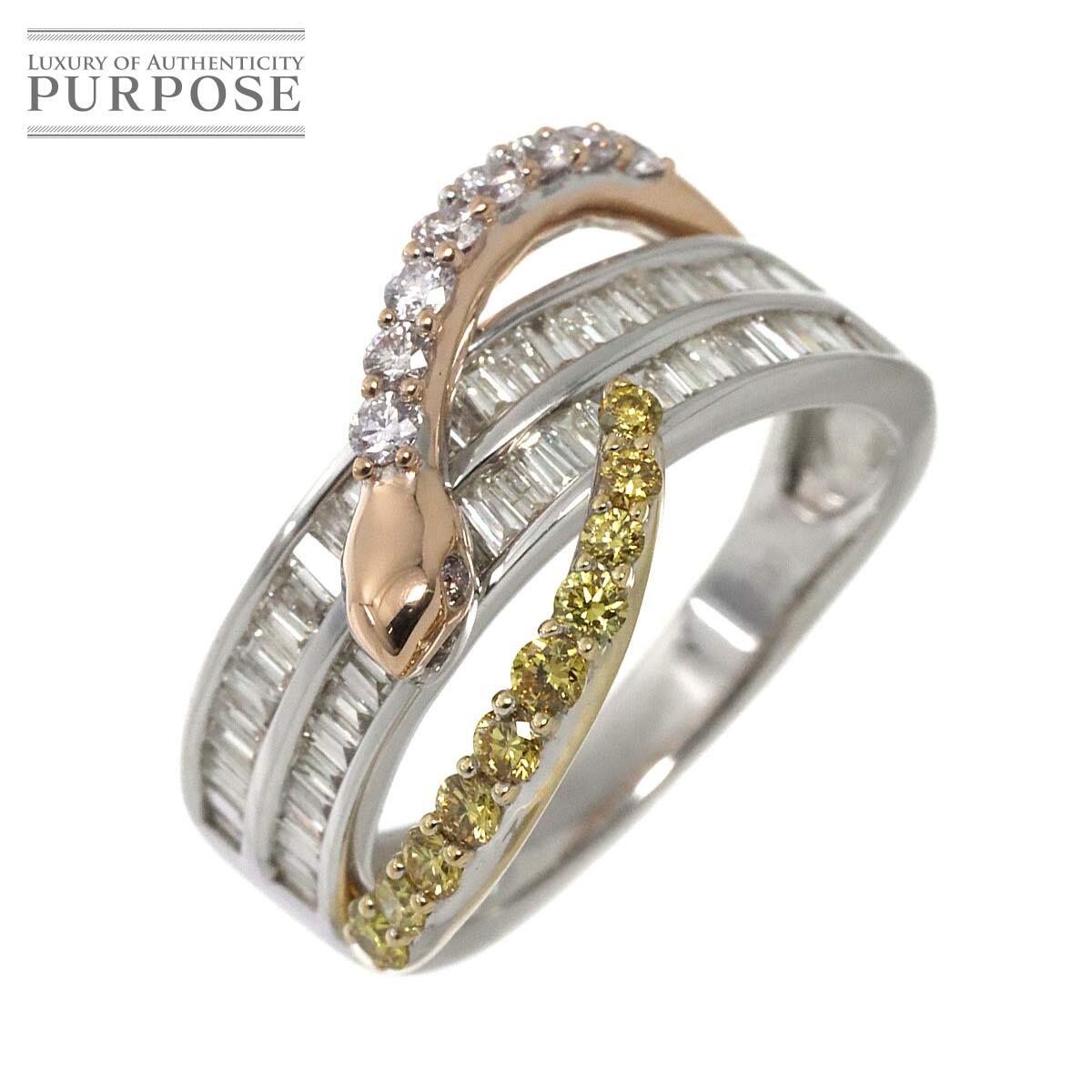 Yahoo!オークション - リング 13号 ダイヤ 1.00ct K18 YG PG WG イエロ...