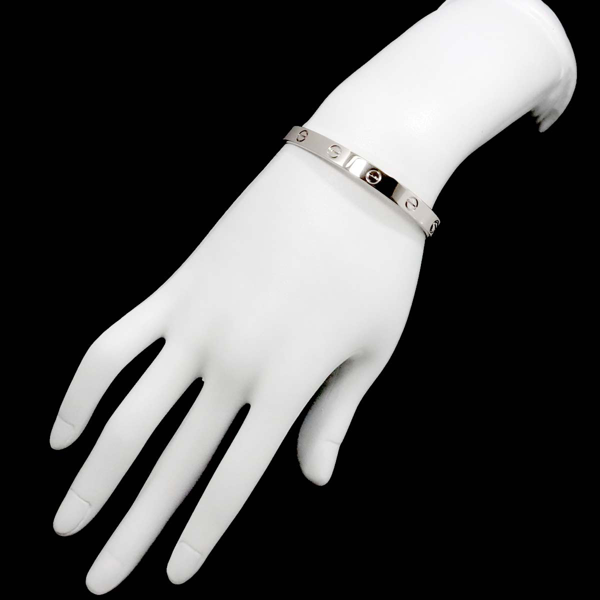 Yahoo!オークション - カルティエ Cartier ラブ ブレス #18 K18 WG ホ...