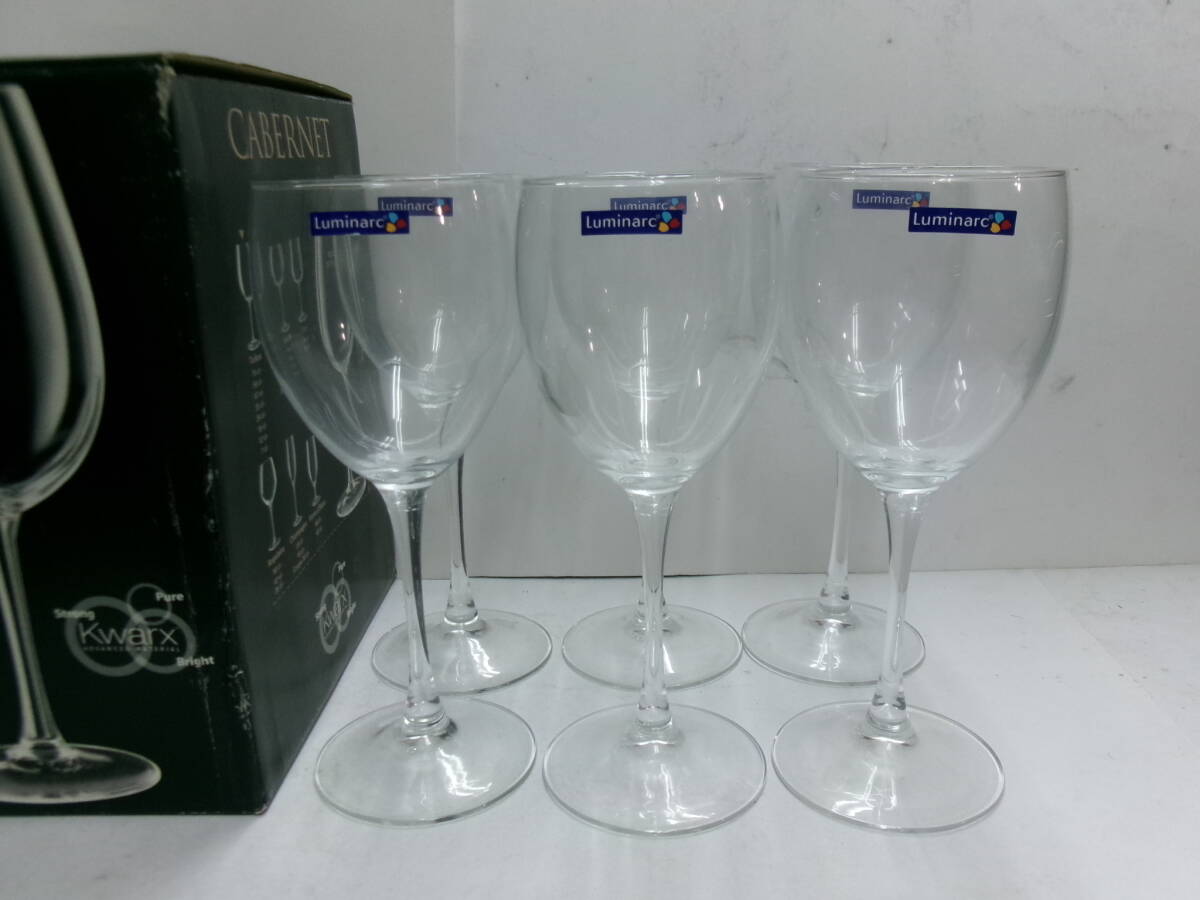 Yahoo!オークション - 新品 Luminarc ワイングラス 6客セット 箱付