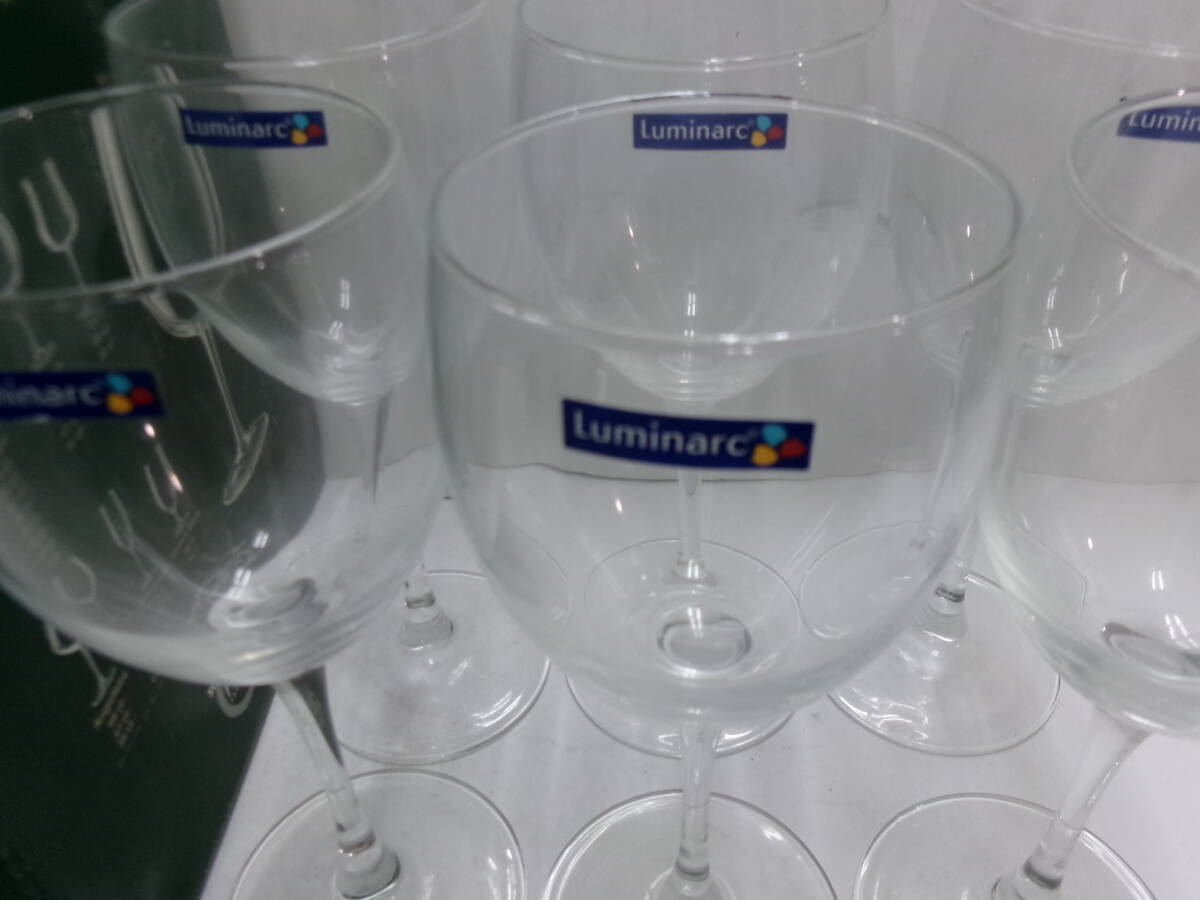 Yahoo!オークション - 新品 Luminarc ワイングラス 6客セット 箱付
