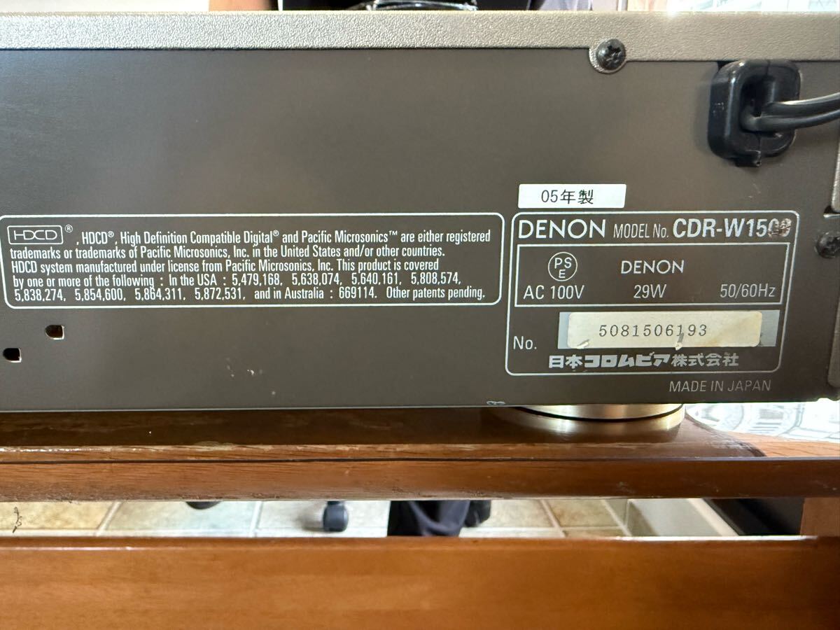 Yahoo!オークション - DENON CDR-W1500 CDレコーダー 音響機器