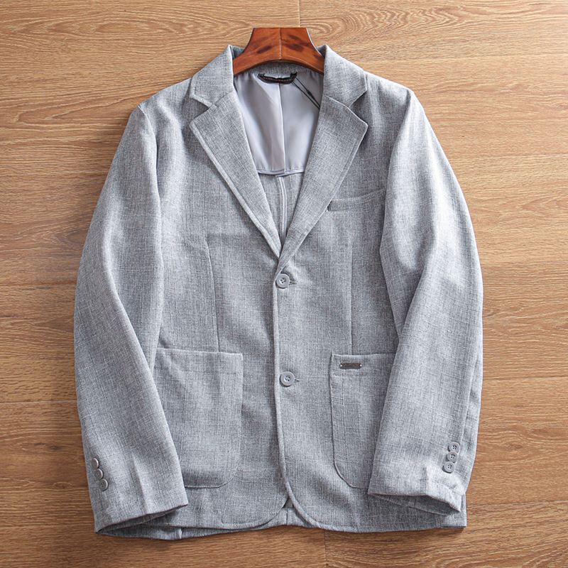 Yahoo!オークション - P015-L新品 麻混 テーラードジャケット メンズ ...