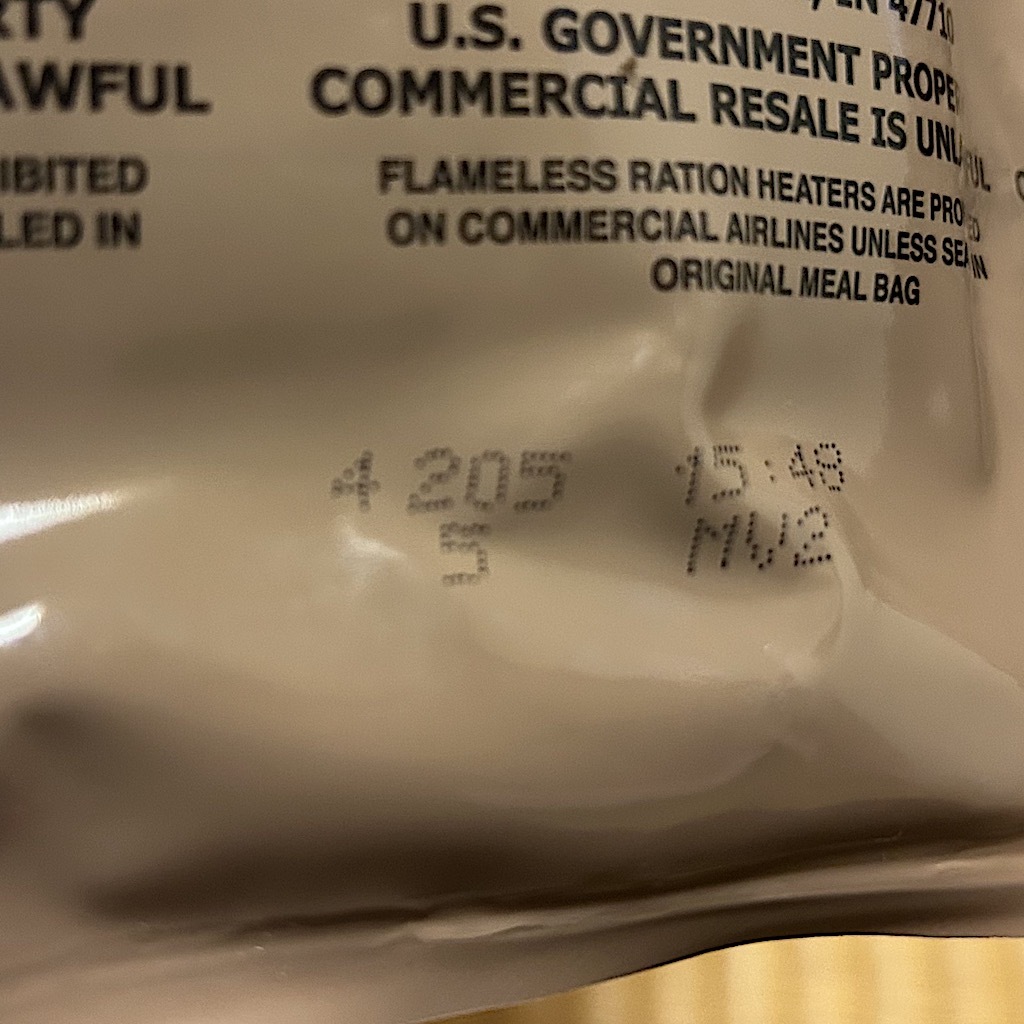 Yahoo!オークション - 米軍 2027年6月 新型 MENU-3 MREレーション ミ...