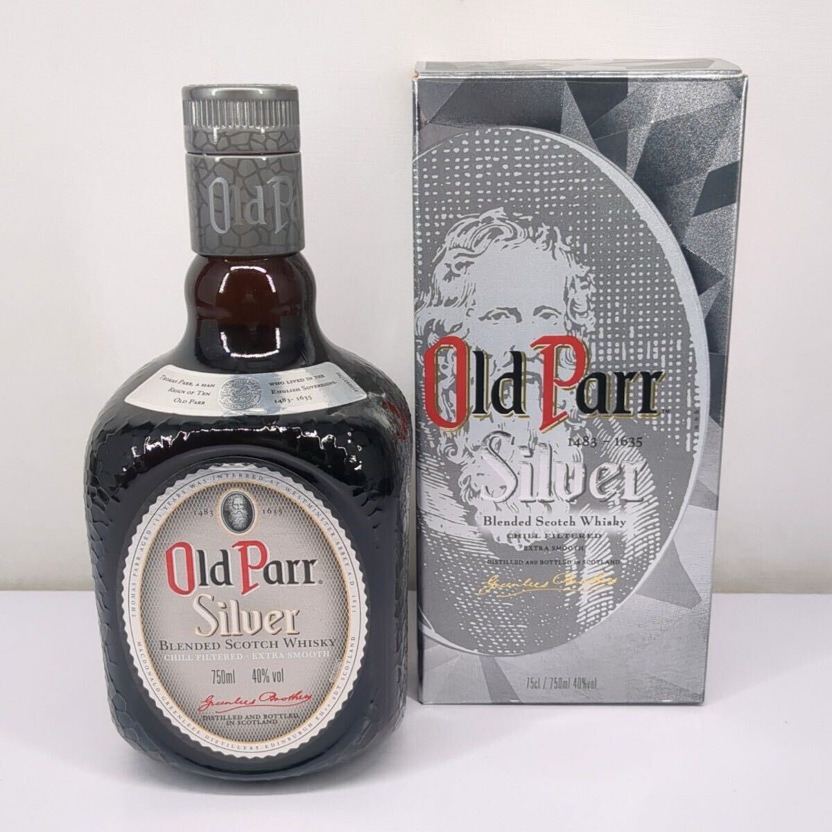 サ 未開栓 Old Parr Silver 1483-1635 オールドパー シルバー Blended Scotch Whiskey スコッチウイスキー 750ml 40% 箱付き 管理Y ...