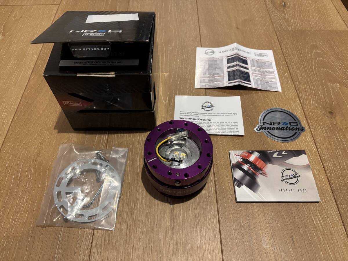 Yahoo!オークション - 美品 NRG ステアリング クイックリリース 紫 JDM...