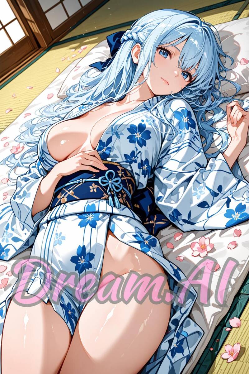 Yahoo!オークション - A2247 浴衣デート 「水悠 みゆ」 AI イラスト A4...