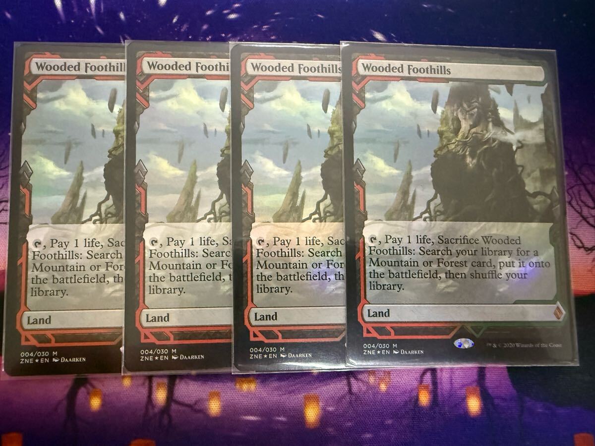 Yahoo!オークション - MTG/樹木茂る山麓/Wooded Foothills/ZNE/EXP/Foi...