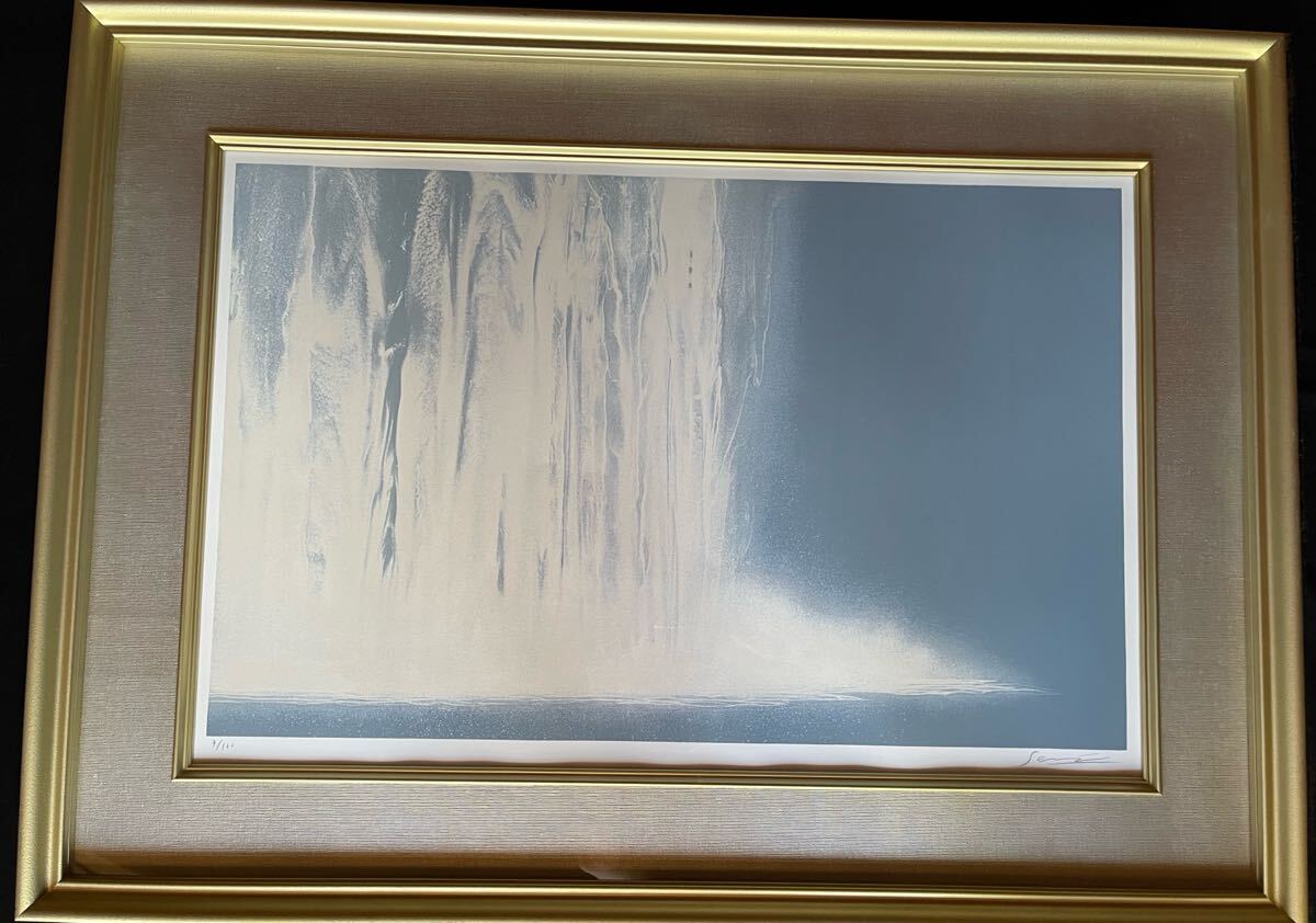 Yahoo!オークション - 真作 千住博 『ウォーターフォールⅠ』リトグラ...