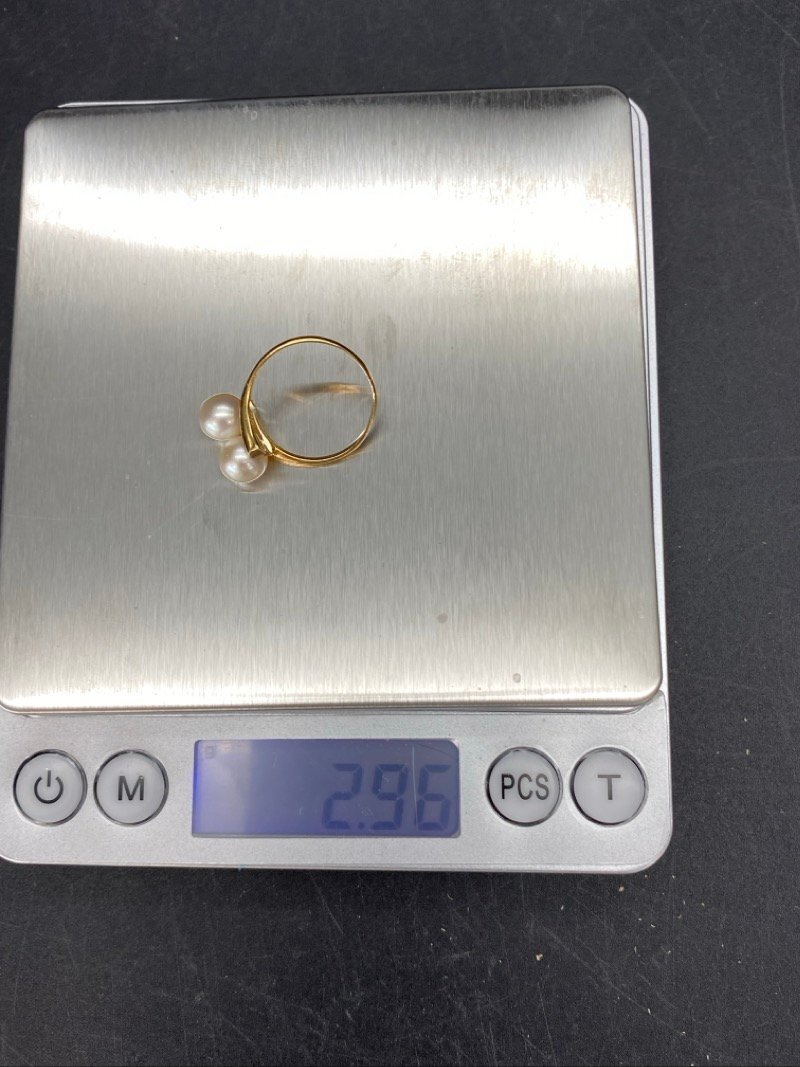 Yahoo!オークション - K18 パールリング 約2.96g金 指輪 リング K18 2...