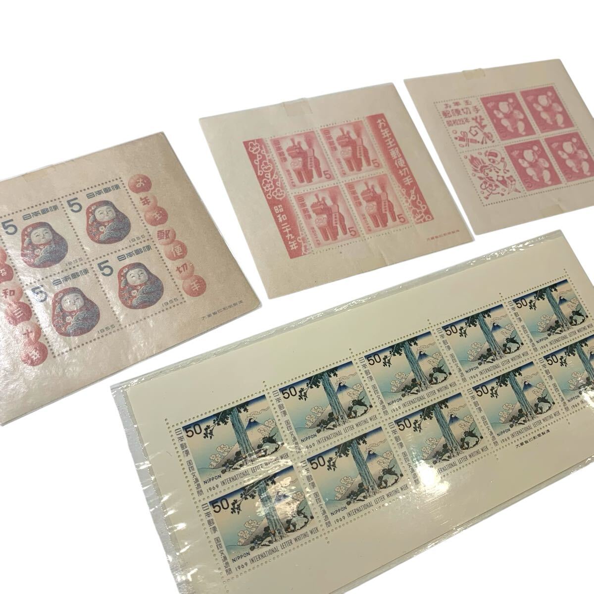 Yahoo!オークション - 【極美品】お年玉切手 昭和28年 29年 30年 文通...